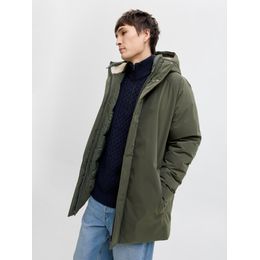 Jack & Jones JACK & JONES Herren Parka "JJEWOOD PARKA SN", gr&uuml;n, Gr. XXL, unifarben, Web, Obermaterial: 100% Polyester, Jacken