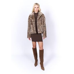 Freaky Nation Damen Kurzjacke "Cozy Leo-FN", braun, Gr. L, Oberstoff: 100% Polyester, Jacken