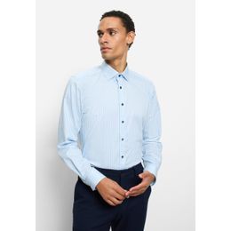 OLYMP Herren Businesshemd "OLYMP Level Five, Body Fit, New York Kent", blau, Gr. 46, 97% Baumwolle, 3% Elastolefin, Hemden