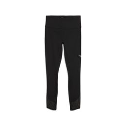 Puma Damen Trainingstights "W CLOUDSPUN SOFT MESH HW 7/8 TIGHT", schwarz, Gr. S, Interlock, Obermaterial: 77% Polyester, 23% Elasthan, Hosen, f&uuml;r