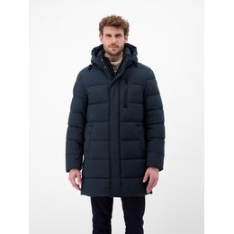 Lerros Herren Steppjacke, blau, Gr. XXL, unifarben, Web, Obermaterial: 100% Polyester, Jacken, Winterjacke mit Kapuze und Kordelzug
