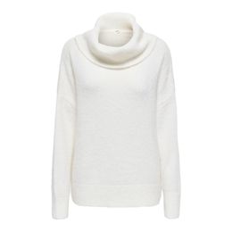 Only Damen Rollkragenpullover "ONLAZU LS COWLNECK KNT"cloud dancer, Gr. XL, unifarben, Strick, Obermaterial: 49% Polyester, 21% Nylon, 21% Polyacryl,