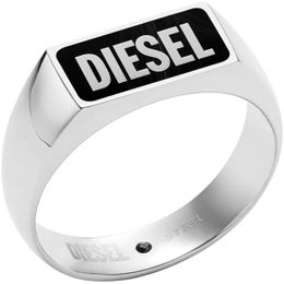 Diesel Damen Fingerring "Schmuck Geschenk Edelstahl Siegelring Black Agate Signet", 60, Edelstahl, schwarz, Edelstahl, Fingerringe, mit Achat