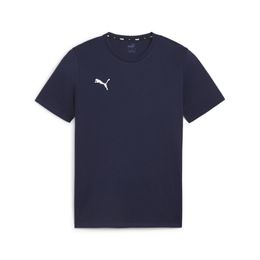 Puma Herren Trainingsshirt "TEAMGOAL CASUALS TEE", blau, Gr. L, unifarben, Jersey, Obermaterial: 100% Baumwolle, Shirts, Regular Fit, Kurzarm,