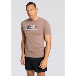 New Balance Herren Trainingsshirt "Heathertech Graphic T-Shirt 1 EARTHHADOW"earth shadow (218), Gr. S, Obermaterial: 65% Polyester, 35% Baumwolle,
