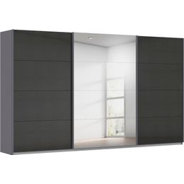 Schwebet&uuml;renschrank OTTO HOME "Kleiderschrank Schrank OTTO&acute;S CHOICE Garderobe AGORDO", grau (graumetallic, hochglanz effektgrau), B:360cm H:210cm T:62cm, Holzwerkstoff, Schr&auml;nke, Schwebet&uuml;renschrank, Top Innenausstattung, in 4 Breiten und 2 H&ouml;hen MADE IN GERMANY, Topseller