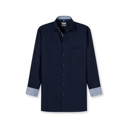 OLYMP Herren Businesshemd "OLYMP Luxor, Comfort Fit, New Kent"kobalt, Gr. 44, 100% Baumwolle, Hemden