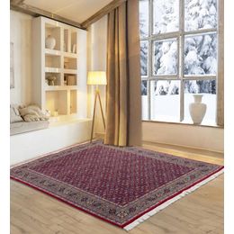 Orientteppich OTTO HOME "BH Oriantal", rot, B:70cm H:12mm L:140cm, Schurwolle, Teppiche, reine Wolle, handgekn&uuml;pft, orientalisches Design, mit Fransen