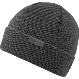 Strickm&uuml;tze Chillouts "Kilian Hat", Damen, grau (dunkelgrau), Feinstrick, Kunstfaser, unifarben, M&uuml;tzen Strickm&uuml;tze, atmungsaktiv, gef&uuml;ttert, breiter Umschlag