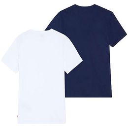 Levi's T-Shirt LEVI'S, Damen, Gr. L, blau (navy, wei&szlig;), Obermaterial: 100% Baumwolle, Rundhals, Shirts T-Shirt