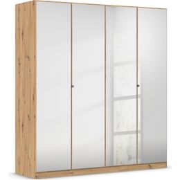 Dreht&uuml;renschrank Rauch "Reflect", braun (eiche artisan), B:181cm H:197cm T:54cm, Holzwerkstoff, Schr&auml;nke, Dreht&uuml;renschrank, mit Spiegelfront, inkl. praktischer Inneneinteilung