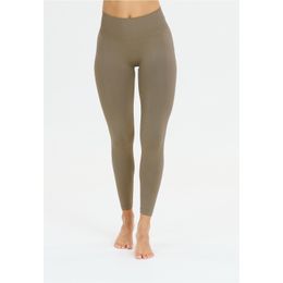 ENDURANCE ATHLECIA Trainingstights ATHLECIA "Missori", Damen, Gr. S/M, EURO-Gr&ouml;&szlig;en, braun, 92% Polyamid, 8% Elasthan, unifarben, Hosen, im komfortablen Seamless-Design