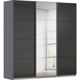 Schwebet&uuml;renschrank OTTO HOME "Kleiderschrank Schrank OTTO&acute;S CHOICE Garderobe AGORDO", grau (graumetallic, hochglanz effektgrau), B:203cm H:210cm T:62cm, Holzwerkstoff, Schr&auml;nke, Schwebet&uuml;renschrank, Top Innenausstattung, in 4 Breiten und 2 H&ouml;hen MADE IN GERMANY, Topseller
