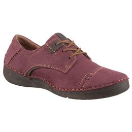 Schn&uuml;rschuh Josef Seibel "Fergey 41", Damen, Gr. 41, rot (bordeaux), Leder, Schuhe Schn&uuml;rschuh, Freizeitschuh, Halbschuh, Komfortschuh mit Wechselfu&szlig;bett, G-Weite