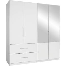 Kleiderschrank Rauch "Dreht&uuml;renschrank Schrank Garderobe W&auml;scheschrank Schlafzimmer ALVOR", wei&szlig; (wei&szlig; uni), B:181cm H:197cm T:54cm, Holzwerkstoff, Schr&auml;nke, Kleiderschrank Dreht&uuml;renschrank