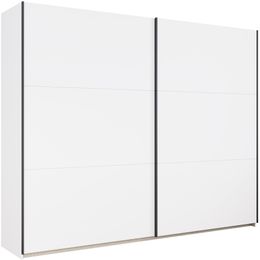 Kleiderschrank Rauch "Kleiderschrank Dreht&uuml;renschrank Schrank Garderobe KRONACH TOPSELLER", wei&szlig; (alpinwei&szlig;, griffleisten grau), B:261cm H:210cm T:59cm, Holzwerkstoff, Schr&auml;nke, Kleiderschrank, optional ohne, mit 1 oder 2 Spiegel, viel Stauraum MADE IN GERMANY