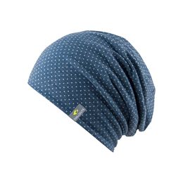 Beanie Chillouts "Florence Hat", Damen, blau (blau wei&szlig;), Web, Materialmix, gepunktet, M&uuml;tzen Beanie, leichte Longbeanie- ideal f&uuml;r warme Tage, elastisch f&uuml;r optimalen Sitz
