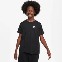 T-Shirt Nike Sportswear "Nike Sportswear Big Kids' T-Shirt", M&auml;dchen, Gr. S (128/134), schwarz, Obermaterial: 100% Baumwolle, normal, Shirts T-Shirt, gerader Schnitt, normale &Auml;rmell&auml;nge, in verschiedenen US-Gr&ouml;&szlig;en