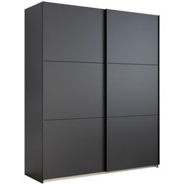 Kleiderschrank Rauch "Kleiderschrank Dreht&uuml;renschrank Schrank Garderobe KRONACH TOPSELLER", grau (graumetallic, griffleisten grau), B:175cm H:210cm T:59cm, Holzwerkstoff, Schr&auml;nke, Kleiderschrank, optional ohne, mit 1 oder 2 Spiegel, viel Stauraum MADE IN GERMANY