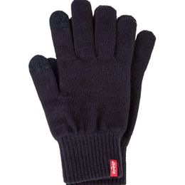 Levi's Strickhandschuhe LEVI'S "TOUCHSCREEN", Damen, Gr. S (8), blau (navy), Materialmix, unifarben, Handschuhe, mit Touchfunktion, einfache Bedienung von Smartphones an kalten Tagen