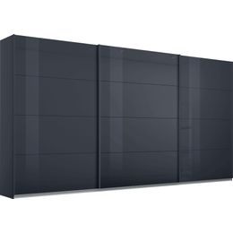 Schwebet&uuml;renschrank Rauch "Kleiderschrank Schrank Garderobe TOPSELLER OTELI inkl. Inneneinteilung", grau (graumetallic, hochglanz effektgrau), B:360cm H:210cm T:62cm, Holzwerkstoff, Schr&auml;nke, Schwebet&uuml;renschrank, mit 3 Innenschubladen sowie zus&auml;tzlichen Einlegeb&ouml;den MADE IN GERMANY, Topseller