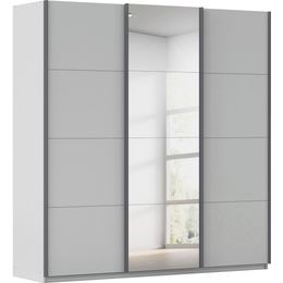 Schwebet&uuml;renschrank OTTO HOME "Kleiderschrank Schrank OTTO&acute;S CHOICE Garderobe AGORDO", grau (seidengrau), B:203cm H:210cm T:62cm, Holzwerkstoff, Schr&auml;nke, Schwebet&uuml;renschrank, Top Innenausstattung, in 4 Breiten und 2 H&ouml;hen MADE IN GERMANY, Topseller
