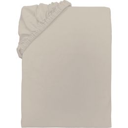 Spannbettlaken Tom Tailor HOME "Tom Tailor Jersey", beige, B:90cm L:200cm, Jersey, Obermaterial: 100% Baumwolle, Bettlaken, Spannbettlaken, ab Gr&ouml;&szlig;e 90x200 cm, Laken in hochwertiger Jersey Qualit&auml;t