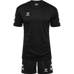Sportanzug Hummel "HMLLOGO SET", Herren, Gr. XXXL (58), schwarz, Obermaterial: 100% Polyester, Sportanz&uuml;ge, f&uuml;r Fitnessaktivit&auml;ten, aus atmungsaktivem Polyester