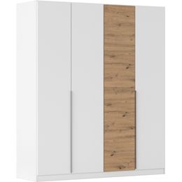 Dreht&uuml;renschrank Rauch "Kleiderschrank Schrank Garderobe W&auml;scheschrank Schlafzimmer BELLEZZA", wei&szlig; (wei&szlig;, eiche artisan), B:181cm H:210cm T:54cm, Holzwerkstoff, Schr&auml;nke, Kleiderschrank Dreht&uuml;renschrank, inkl. Schubkasteneinsatz, W&auml;scheeinteilung und weiterem Zubeh&ouml;r