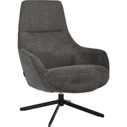 Drehsessel OTTO HOME "CLARINDA moderner Ohrensessel drehbar, TV-Sessel, Relaxsessel", grau (anthrazit), B:76cm H:100cm T:81cm, metal frame, plywood, foam, fabric, metal base, Sessel, Drehsessel, 360-Grad drehbar, robustes Metallgestell