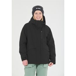 Skijacke SLOPE "Kenai", Damen, Gr. L, schwarz, 100% Polyester, mehrfarbig, normal, ohne Ausschnitt, Jacken Skijacke, mit wind- und wasserabweisenden Eigenschaften