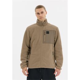 Fleecejacke WHISTLER "Makaley", Herren, Gr. 4XL, braun, 100% Polyester, unifarben, kurz, hoch geschlossener Ausschnitt, Jacken Fleecejacke, in atmungsaktiver Qualit&auml;t