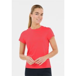 ENDURANCE ATHLECIA Funktionsshirt ATHLECIA "Almi", Damen, Gr. 34, koralle, 88% Polyester, 12% Elasthan, unifarben, kurz, Rundhals, Shirts Funktionsshirt, mit atmungsaktiver Eigenschaft