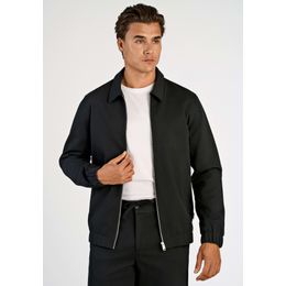 Blouson LINDBERGH, Damen, Gr. XL, schwarz, Web, Obermaterial: 75% Polyester, 22% Viskose, 3% Elasthan. Futter: 95% Polyester, 5% sonstige Fasern, unifarben, normal h&uuml;ftbedeckend, Rundhals, elastischer Bund, Jacken Blouson, mit Hemdkragen und Rei&szlig;verschluss