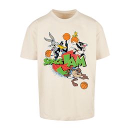 T-Shirt Merchcode "Merchcode Herren Space Jam Team Oversize Tee", Damen, Gr. 5XL, sand, 100% Baumwolle, bedruckt, oversize, Rundhals, Shirts T-Shirt