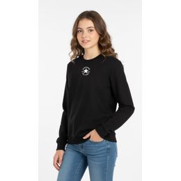 Langarmshirt Converse "CNVN SUSTAINABLE CORE L/S TEE", Kinder, Gr. 134/140 (M), schwarz, Obermaterial: 100% Polyester, Shirts Langarmshirt, f&uuml;r Kinder und Jugendliche, sportlicher Stil