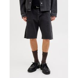 Jack & Jones Relaxshorts JACK & JONES "JJIALEX JJORIGINAL SHORTS SBD 300 SN", Herren, Gr. XL, N-Gr, blau (schwarz denim pack:sbd 499), Web, Obermaterial: 100% Baumwolle, unifarben, relaxed fit knielang, Hosen, Baumwolle, relaxed fit