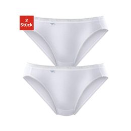 Tai-Slip Sloggi "Basic+", Damen, Gr. 38, wei&szlig;, Single Jersey, Obermaterial: 95% Baumwolle, 5% Elasthan, k&ouml;rpernah, Unterhosen, perfekter Sitz, Baumwollmix, elastisch, weiche N&auml;hte