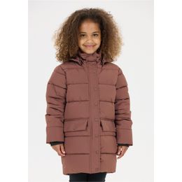 Outdoorjacke ZIGZAG "Luisa", Jungen, Gr. 104, gr&uuml;n (braun), 100% Polyester, unifarben, normal, ohne Ausschnitt, Jacken Outdoorjacke, mit 8000 mm Wassers&auml;ule und langem Schnitt