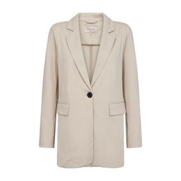 Jackenblazer Freequent "FQNANNI", Damen, Gr. XL, gr&uuml;n (moonbeam melange), Web, Obermaterial: 73% Polyester, 24% Viskose, 3% Elasthan, unifarben, bequem h&uuml;ftbedeckend, V-Ausschnitt, Blazer, mit Knopfverschluss und Reverskragen