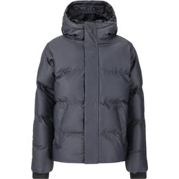 Outdoorjacke WEATHER REPORT "Audrey", Kinder, Gr. 176, dunkelgrau, 100% Polyester, unifarben, normal, ohne Ausschnitt, Jacken Outdoorjacke, mit wasserdichter Membran