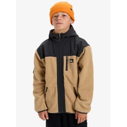 Fleecejacke Quiksilver "BACK TO S SCHOOL YOUTH", Jungen, Gr. 14 (158/164), cornstalk, Obermaterial: 100% Polyester, Jacken Fleecejacke, f&uuml;r Kinder und Jugendliche, aus Polyester, leichtes Material