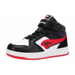 Sneaker Kangaroos "K-CP HOGAN EV", Damen, Gr. 35, jet schwarz, fiery rot, Synthetik, Textil, Schuhe Sneaker