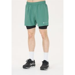 Shorts Virtus "Zayne", Herren, Gr. L, US-Gr&ouml;&szlig;en, gr&uuml;n, meliert, 95% Polyester, 5% Elasthan, unifarben, kurz, Hosen Shorts, mit 4-Wege-Stretch und Innenhose