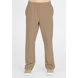 Sweathose LES'ARCS "Clairen", Jungen, Gr. 164, EURO-Gr&ouml;&szlig;en, schwarz (beige), 50% Baumwolle, 48% Polyester, 2% Elasthan, unifarben, lang, Hosen Sweathose, Mit weichem Tragegef&uuml;hl