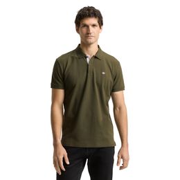 Poloshirt Tom Tailor, Herren, Gr. XL, deep forest gr&uuml;n, Single Jersey, Obermaterial: 100% Baumwolle, regular fit taillenbedeckt, Shirts, mit Logo Stickerei