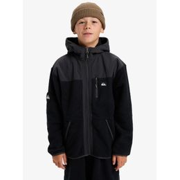Fleecejacke Quiksilver "BACK TO S SCHOOL YOUTH", Jungen, Gr. 10 (134/140), schwarz, Obermaterial: 100% Polyester, Jacken Fleecejacke, f&uuml;r Kinder und Jugendliche, aus Polyester, leichtes Material