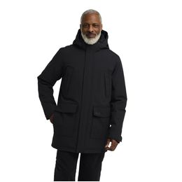 Funktionsparka Jack Wolfskin "CANYON SHIELD PARKA M", Herren, Gr. XL, schwarz, Obermaterial: 100% Polyamid. Futter: 100% Polyester. Wattierung: 100% Polyester, Jacken, f&uuml;r Winter, atmungsaktiv, winddicht, mit abnehmbarer Kapuze