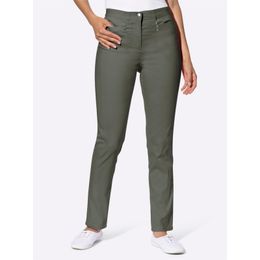 WITT Damen Bengalinhose mit elastischen Eins&auml;tzen, khaki, Gr&ouml;&szlig;e 20