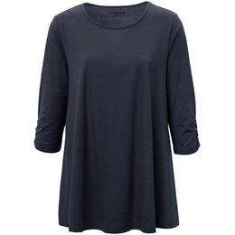 Green Cotton - Rundhals-Longshirt Filippa, blau, Gr. 50 / XL - Baumwolle